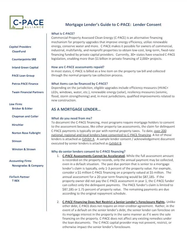 Mortgage Lender Consent - Bayview PACE